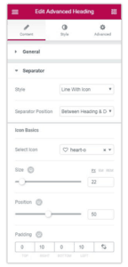 Advanced Heading Widget