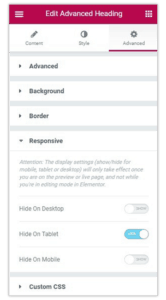 Advanced Heading Widget