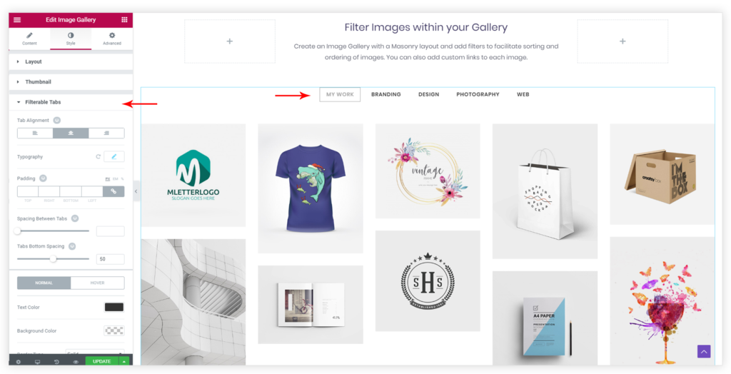How to Design Filterable Image Gallery?