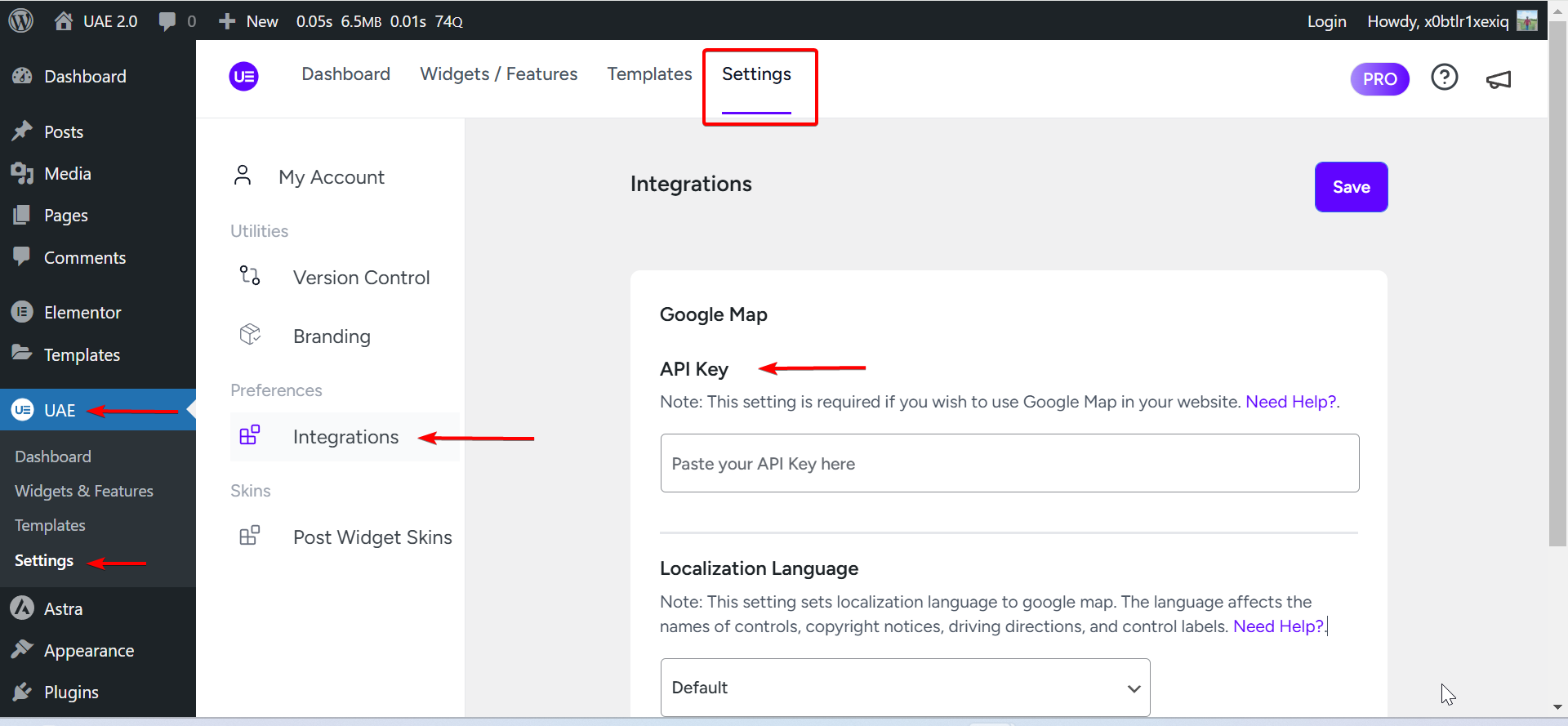 How to create Google API key in Google Maps Widget of UAE?