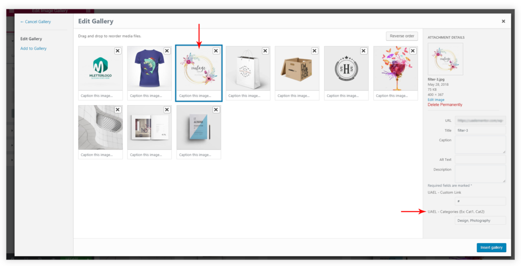 How to Set Categories for Images?