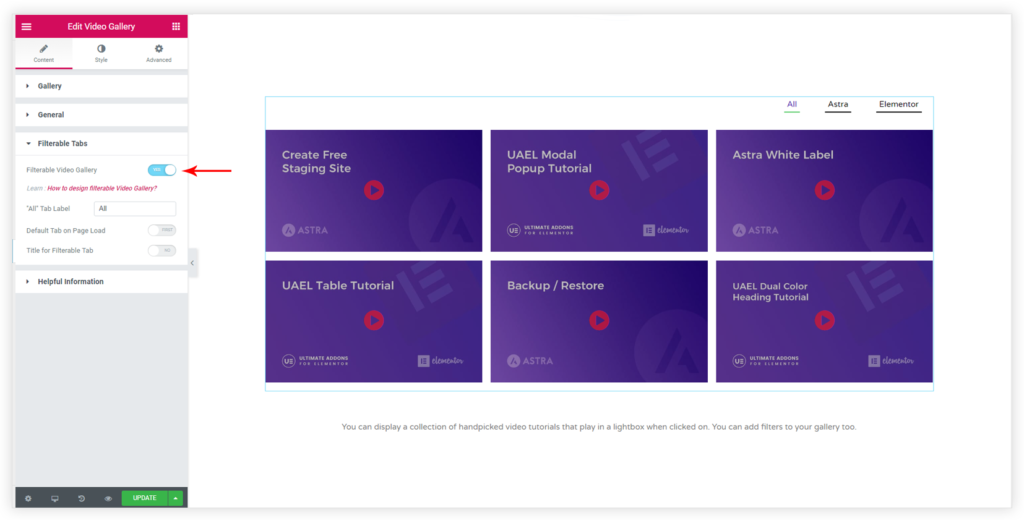 How to Design Filterable Video Gallery?