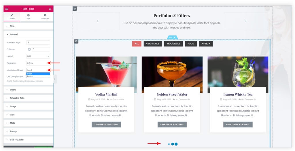 How to Enable Infinite Load Pagination for Posts?