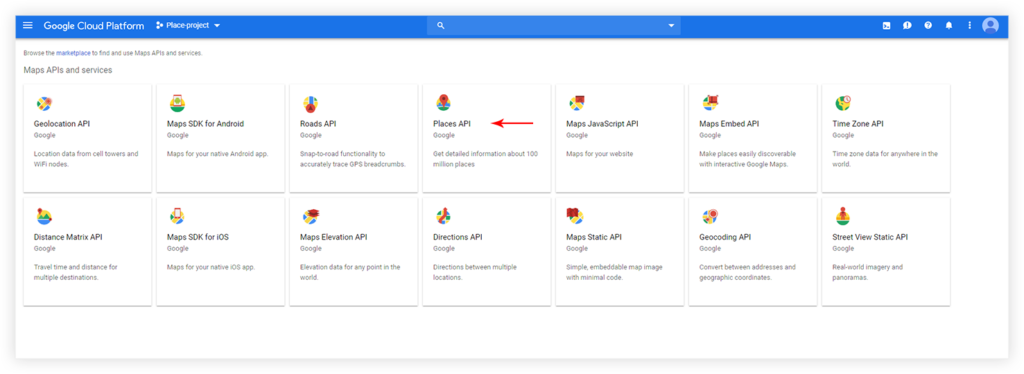 How to get Google Places API key?