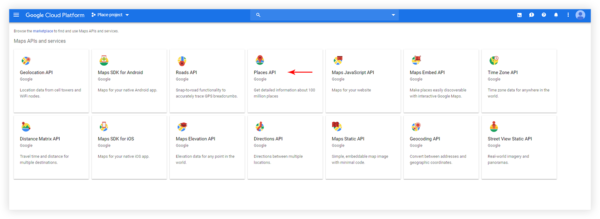 How to get Google Places API key?