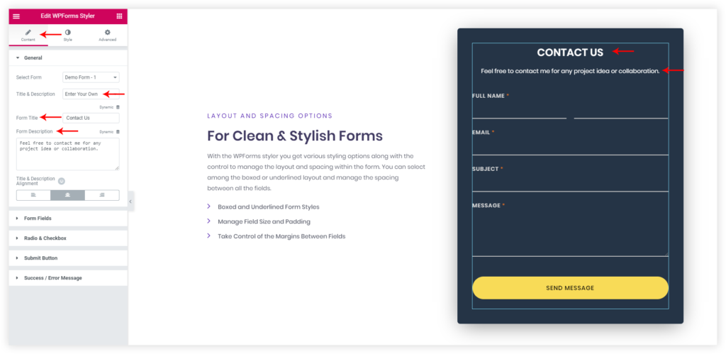 WPForms Styler Widget