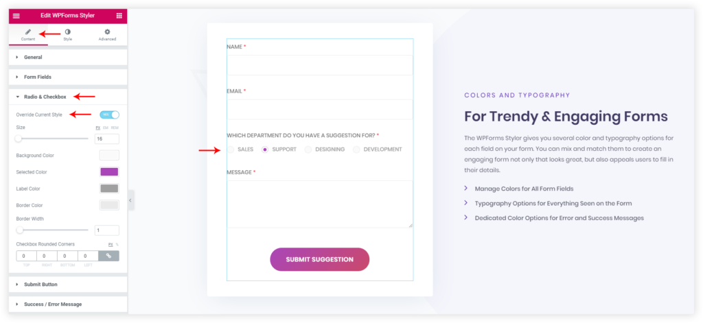 WPForms Styler Widget