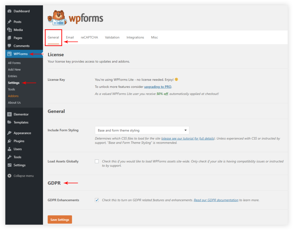 Styling Checkbox / Radio / Acceptance controls in WPForms Styler widget