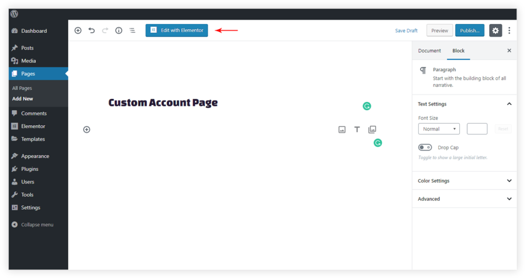 How to Create a User Registration Form using Elementor?
