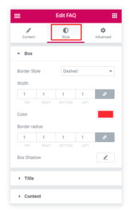 FAQ Widget for Elementor