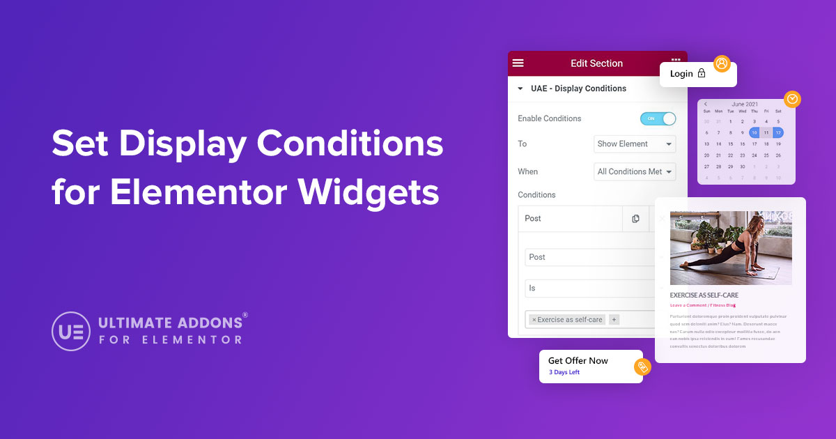 Display Conditions for Elementor Widgets - Personalise User Experience