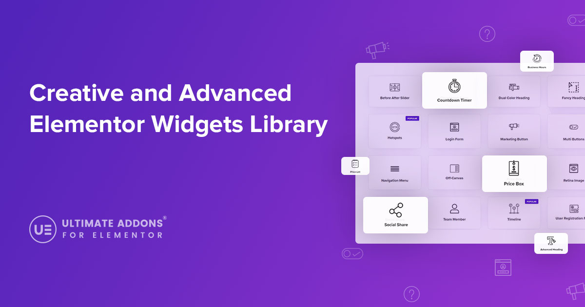 Elementor Addons & Widgets - A Range of Creative, Flexible and Lightweight Widgets