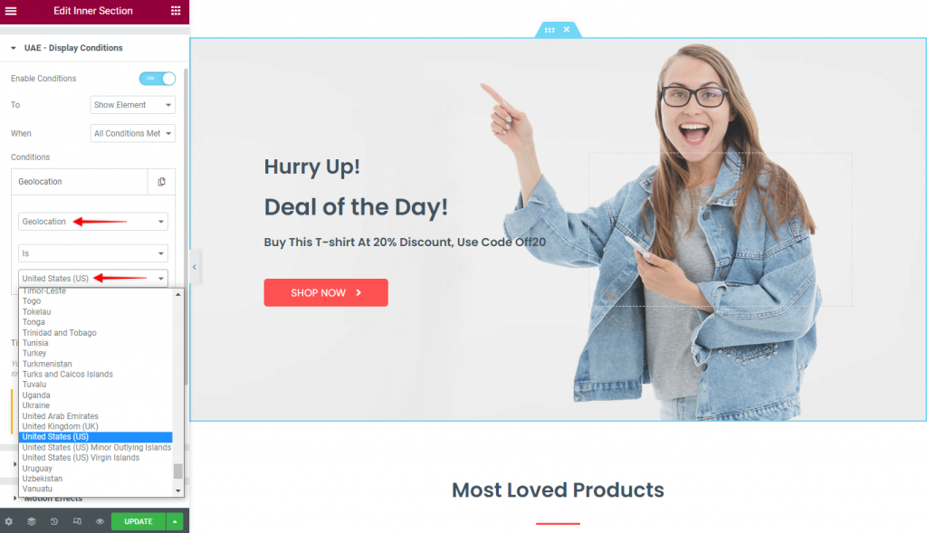 Display Content Based on Geolocation