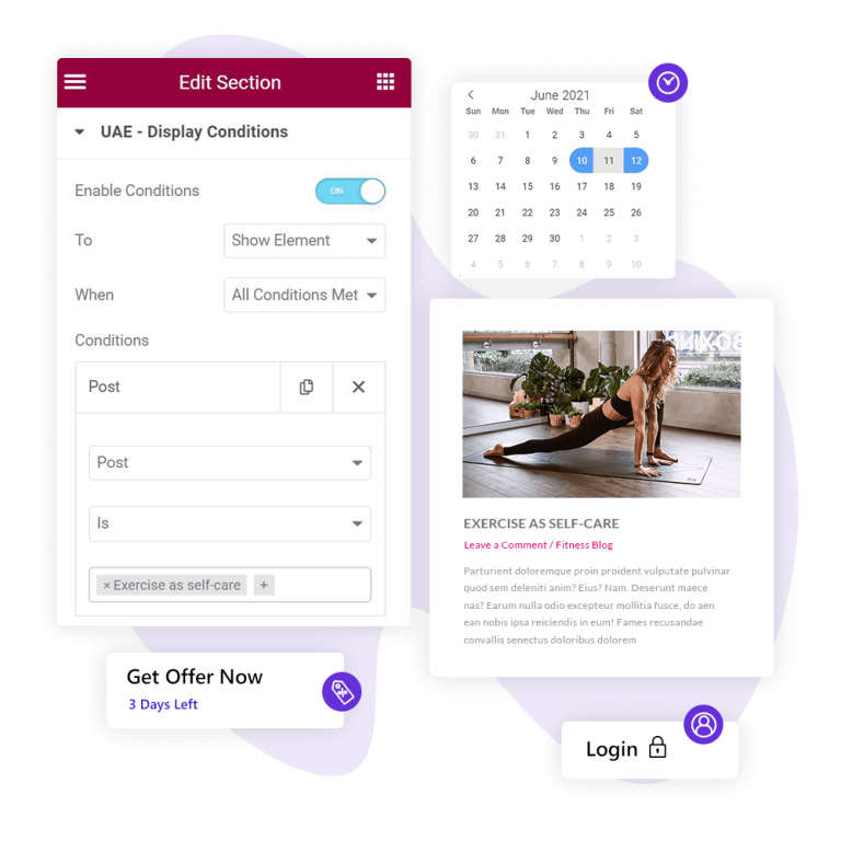 Display Conditions for Elementor Widgets - Personalise User Experience