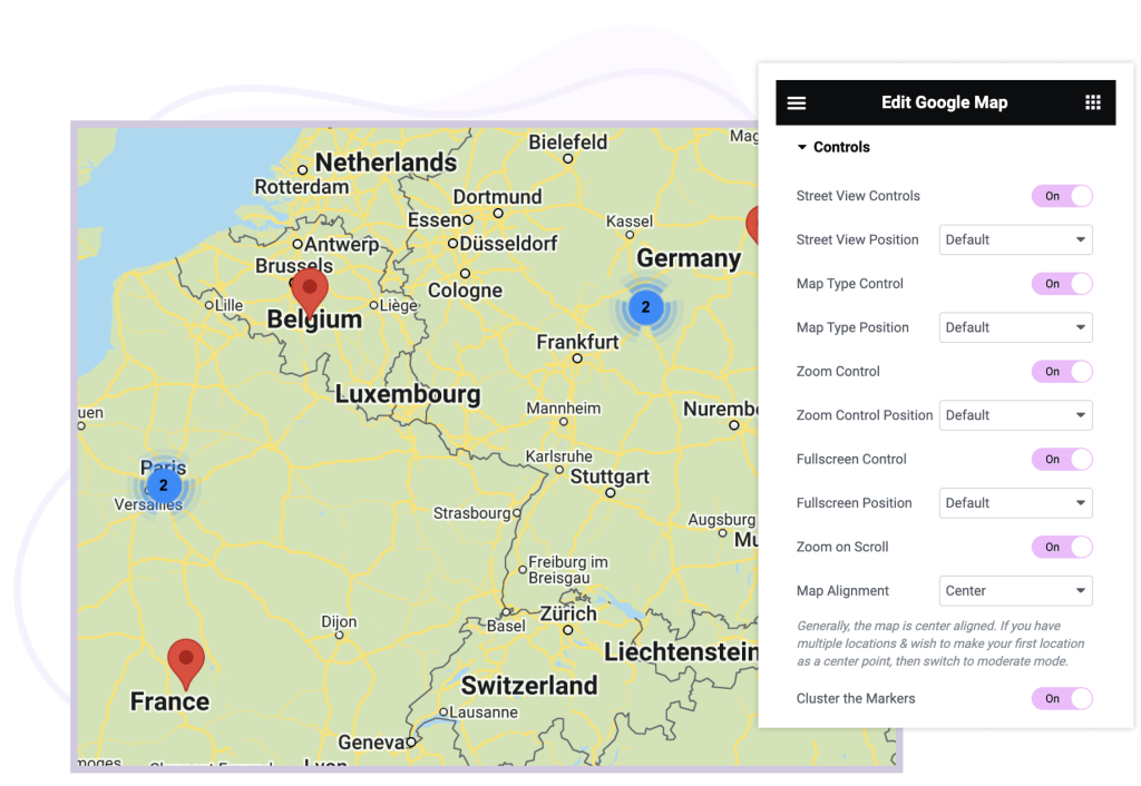 Elementor Google Map Widget – Ultimate Addons for Elementor