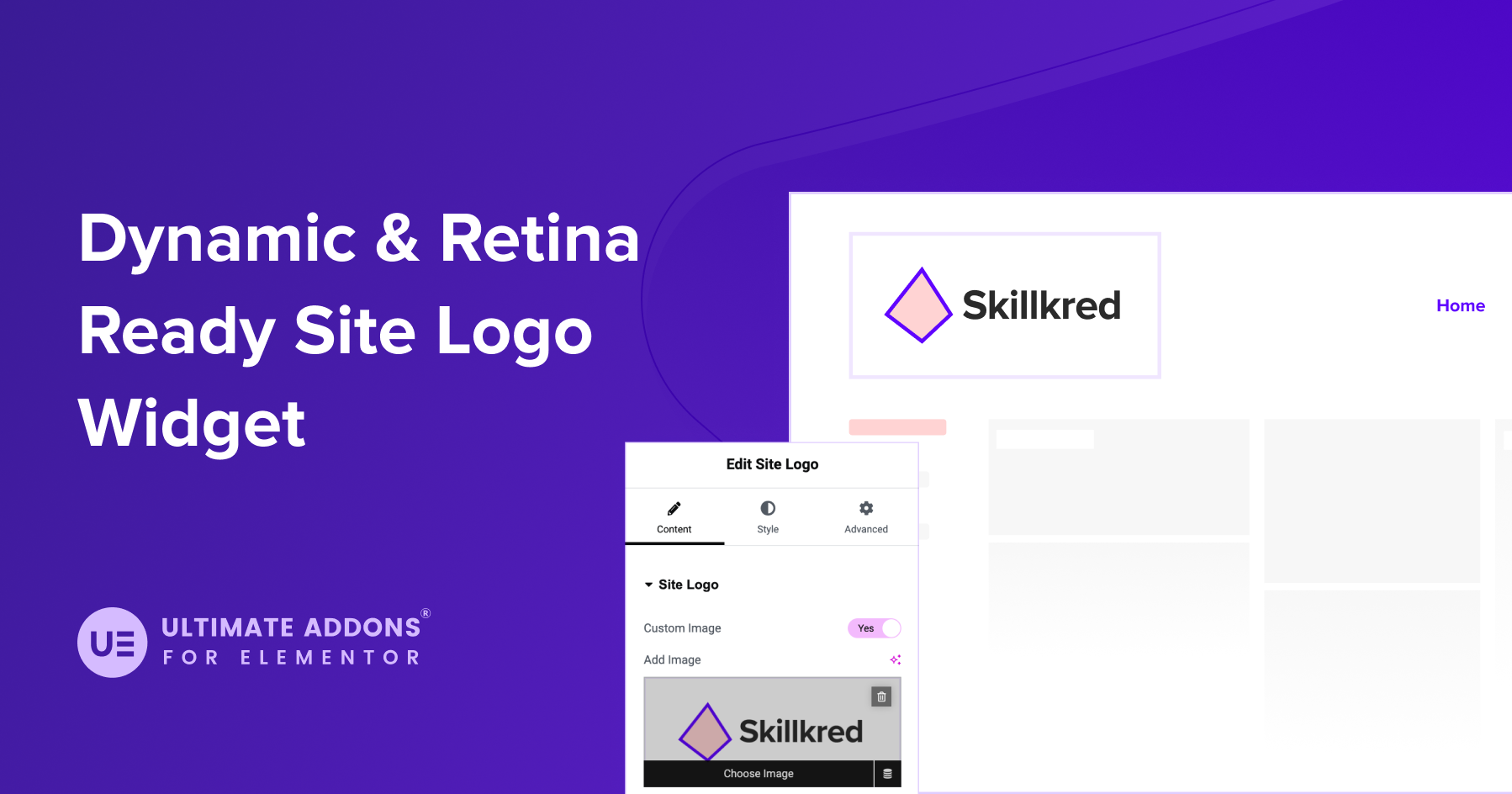 Dynamic & Retina-Ready Site Logo Widget