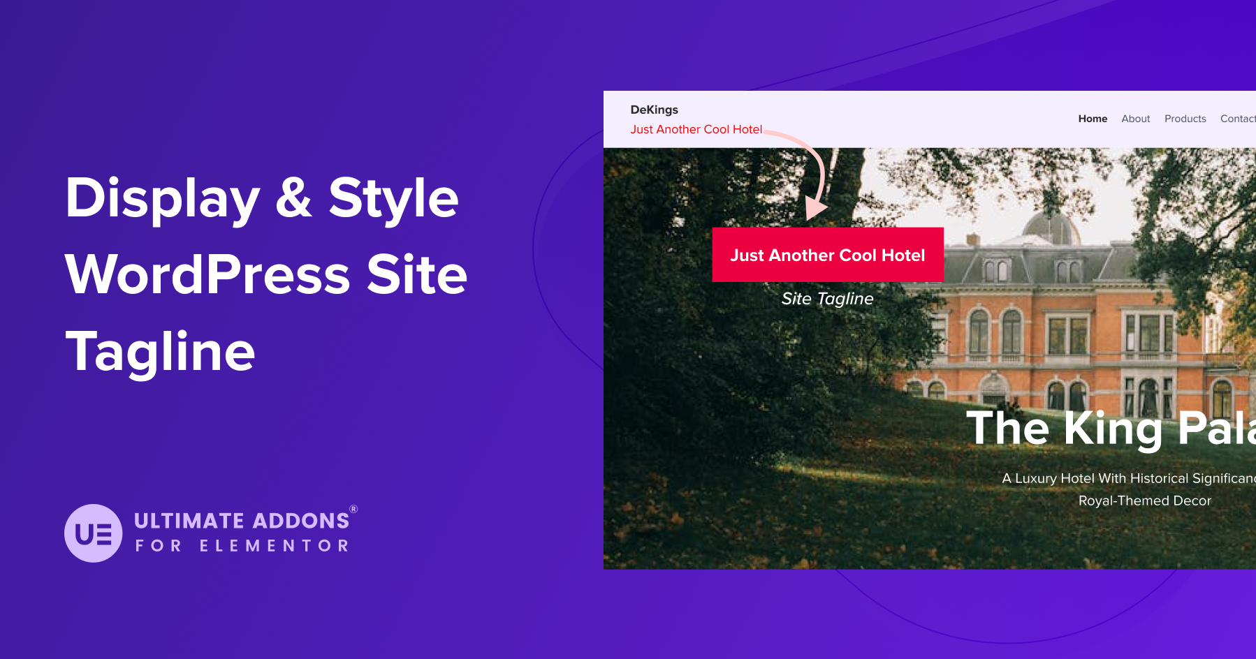 Display Style Wordpress Site Tagline