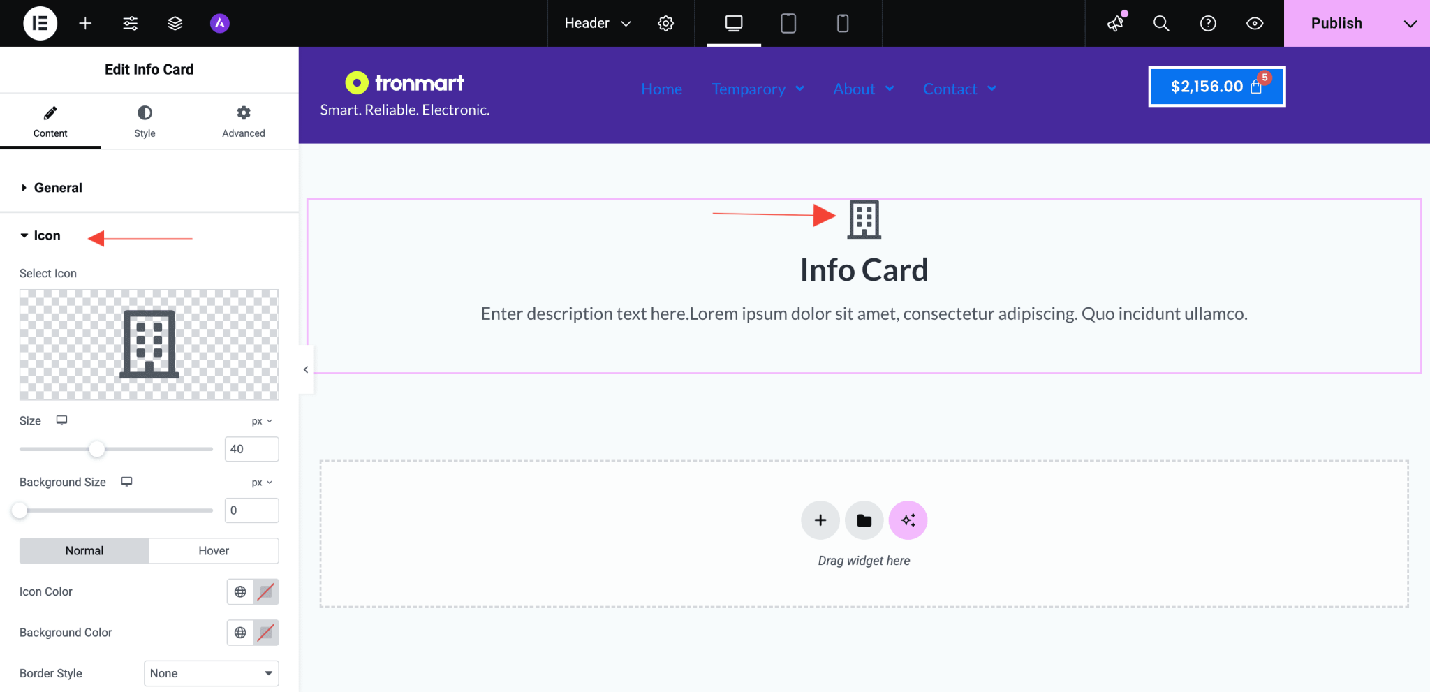 Info Card Widget